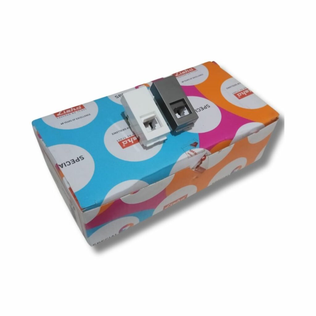 2 Line Jack RJ 11 1 Module With Shutter - Fuses and contactors