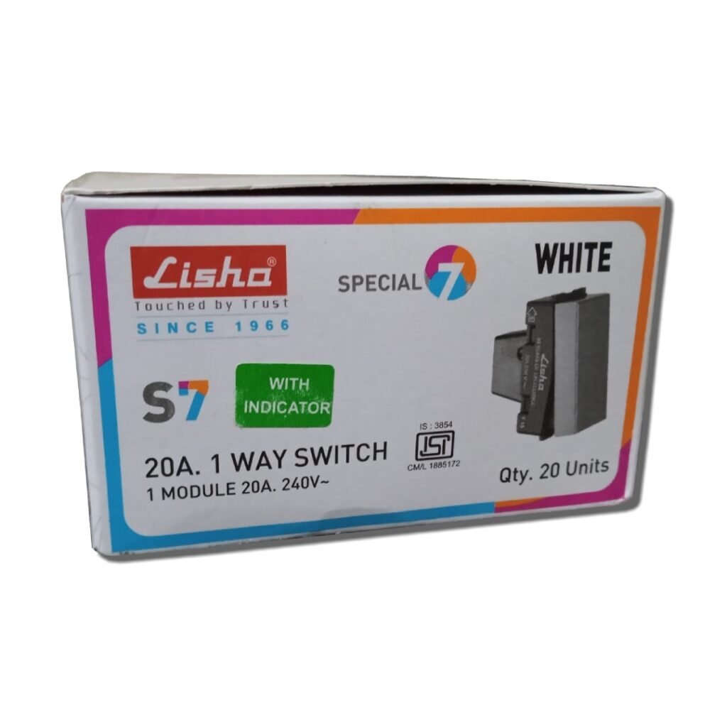 Special 7 20A 1 Way Switch White - Fuses and contactors