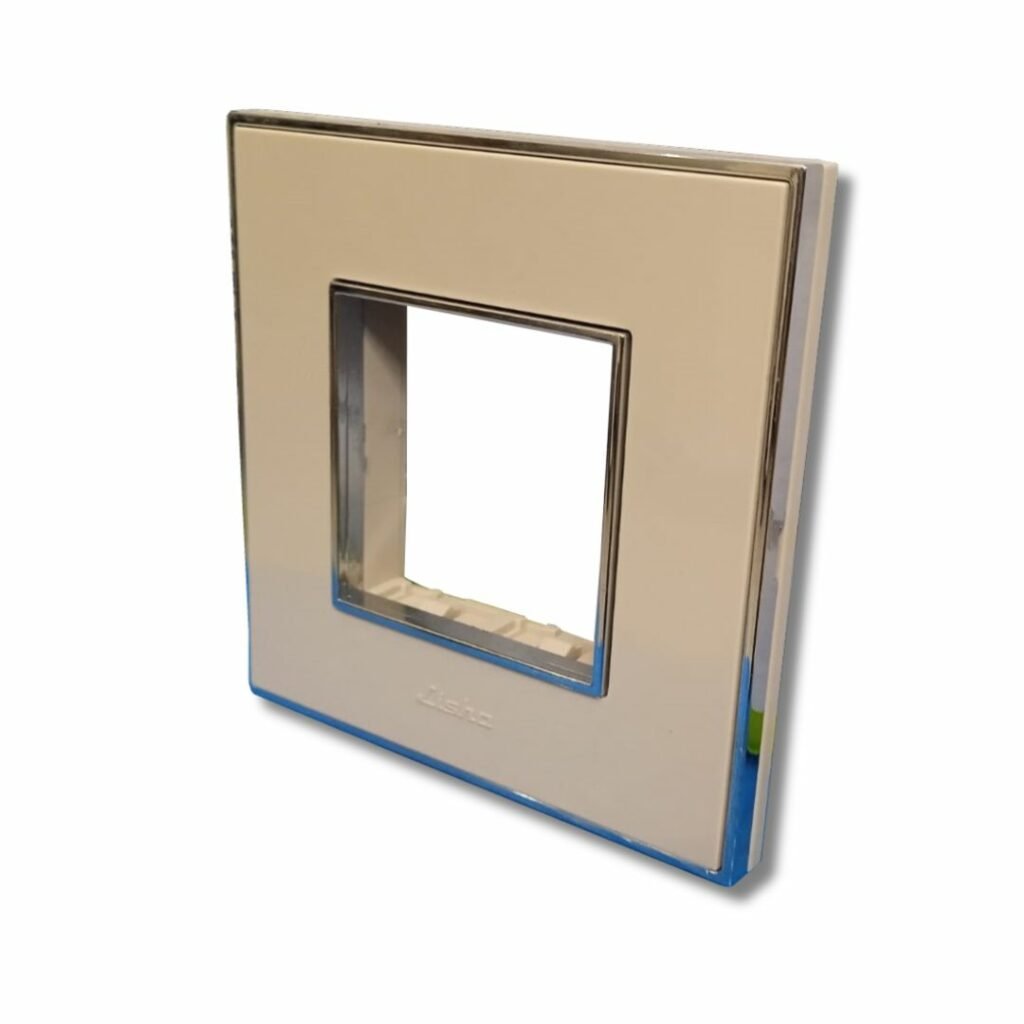 Lisha Ivory Color 2 Module Cover Plate - Fuses and contactors