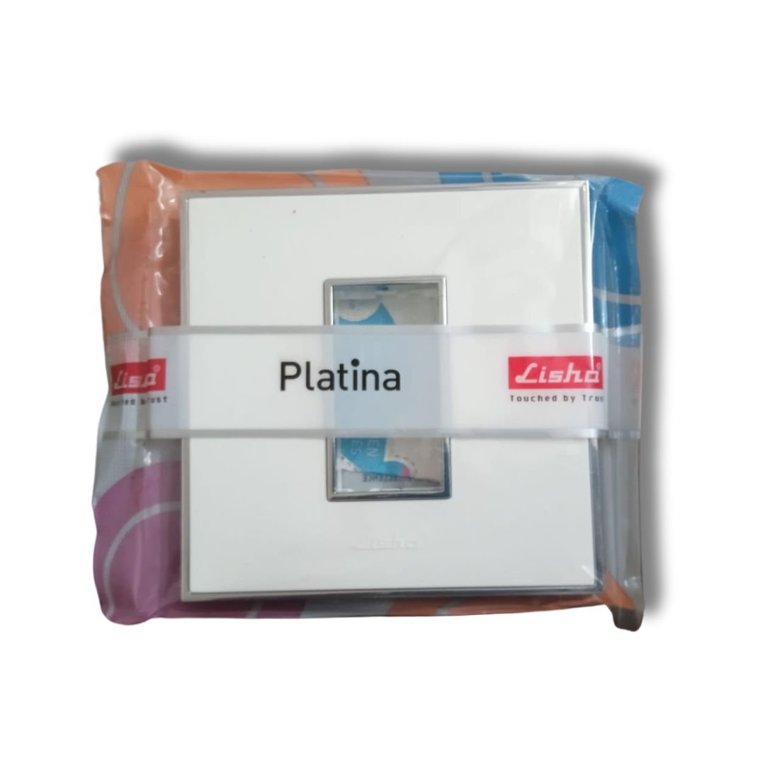 Lisha Pure Glossy 1 Module Cover Plate - Electrical Fuses & Contactors