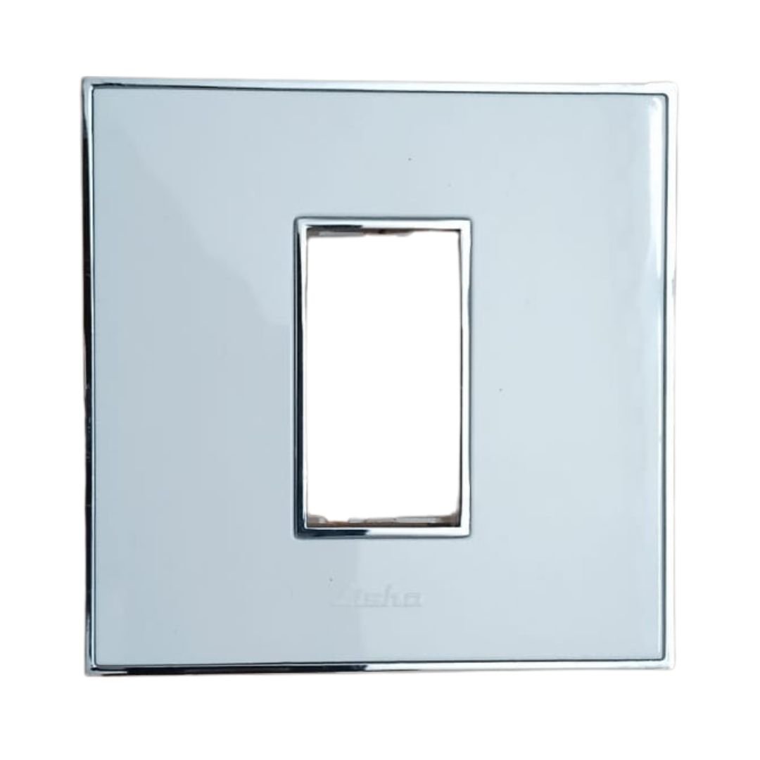 Lisha Pure Glossy 1 Module Cover Plate - Electrical Fuses & Contactors