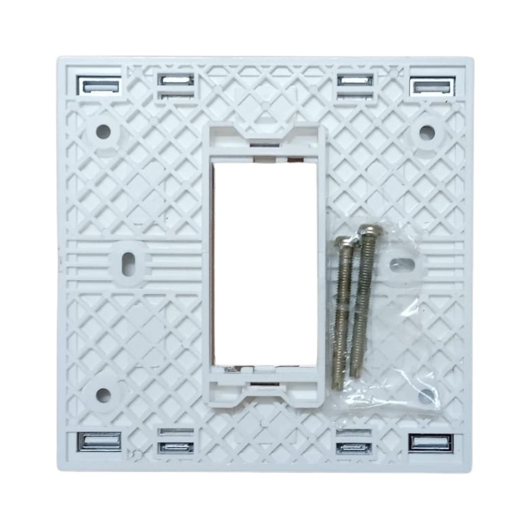 Lisha Pure Glossy 1 Module Cover Plate - Electrical Fuses & Contactors