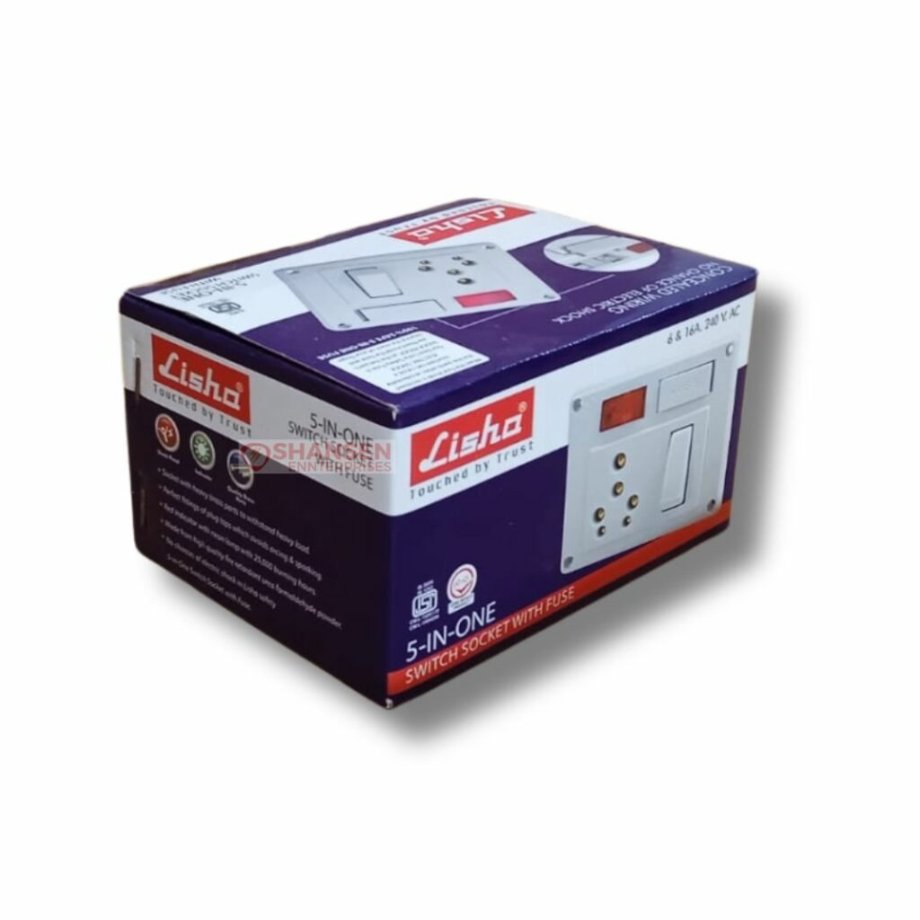 Lisha 5 In One Switch Socket With Fuse - Fuses and contactors