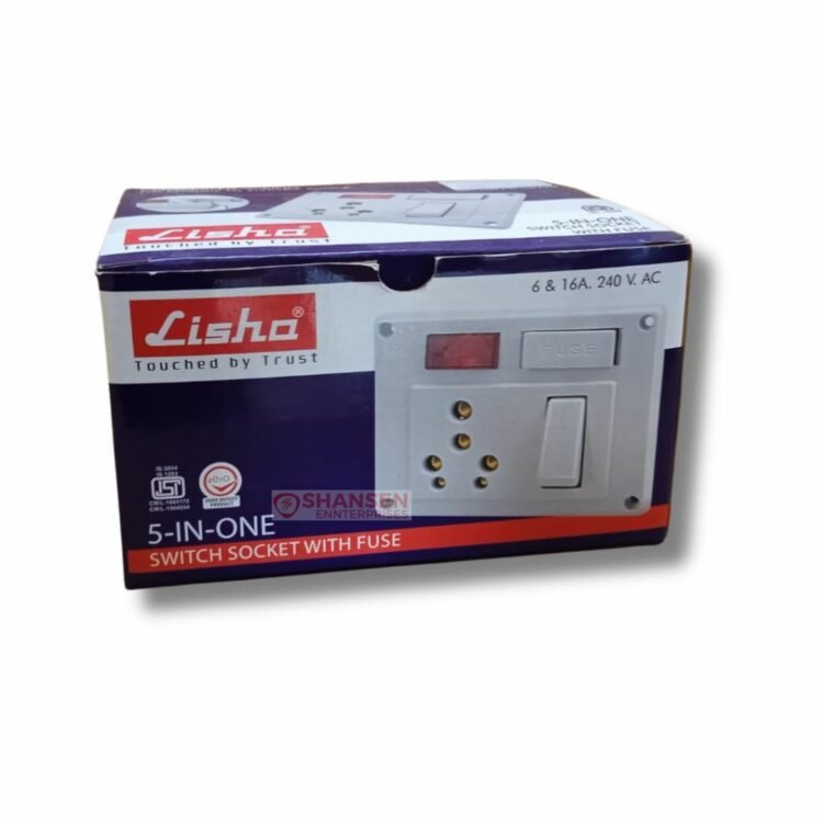 Lisha 5 In One Switch Socket With Fuse - Fuses and contactors