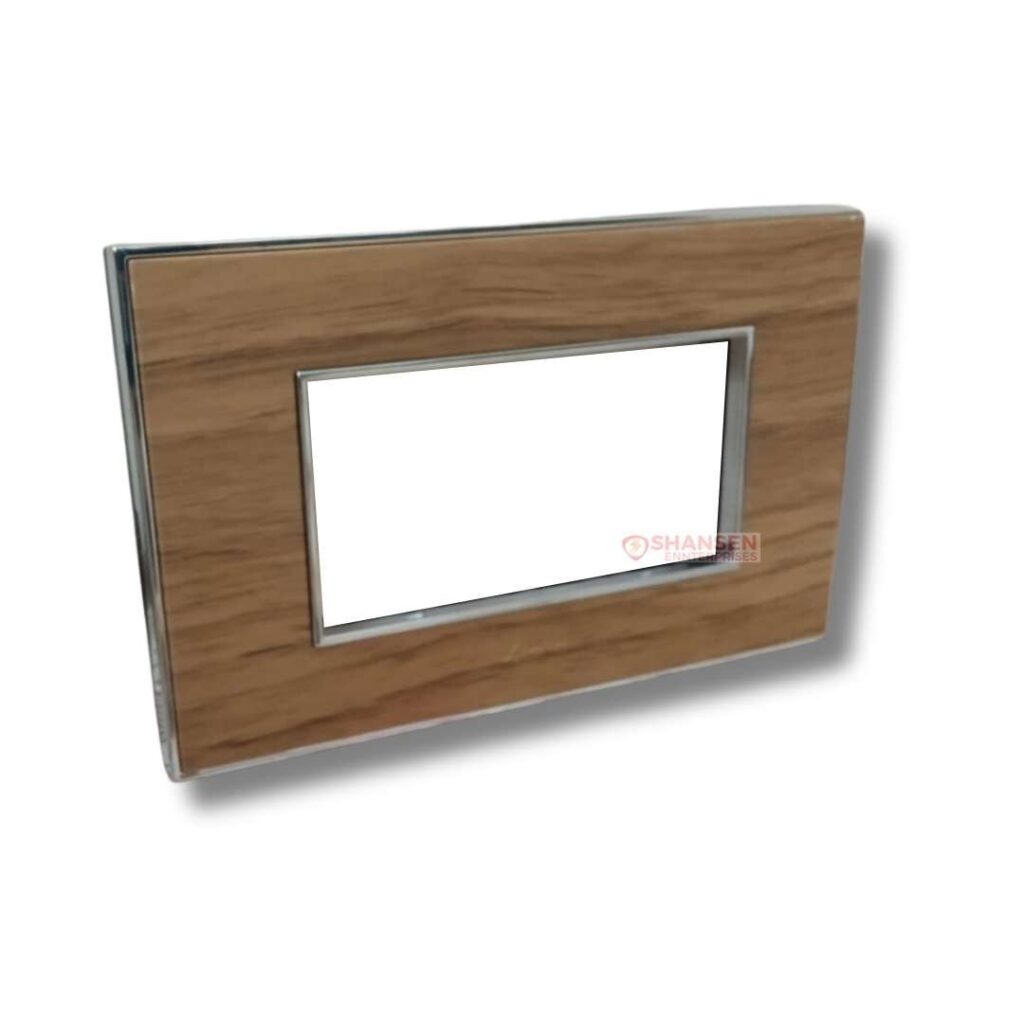Lisha Brand Platina Model Almond Wood 4 Module Cover Plate – Shansen ...