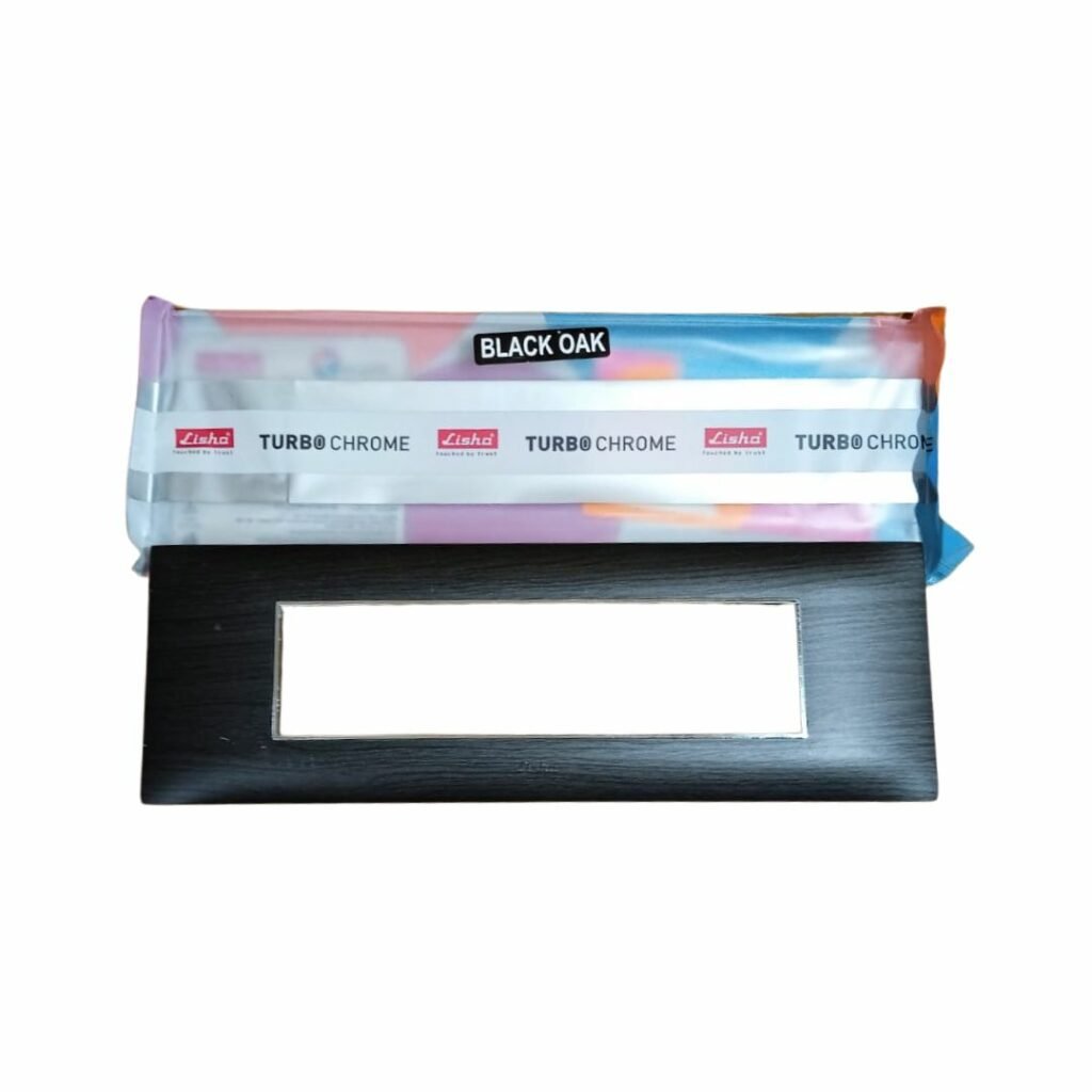 Lisha Black 8 Module Cover Plate - Fuses and contactors