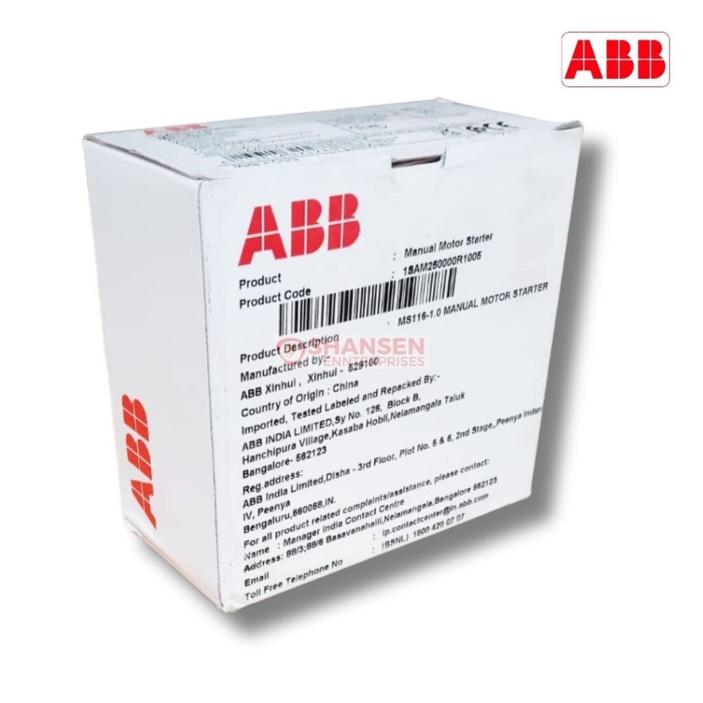 ABB MS116-1.0 Manual Motor Starter - Fuses and contactors