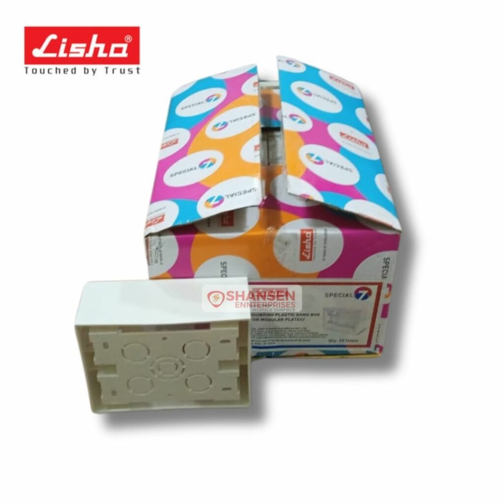 Lisha 3 Module Plastic Gang Box - Fuses and contactors