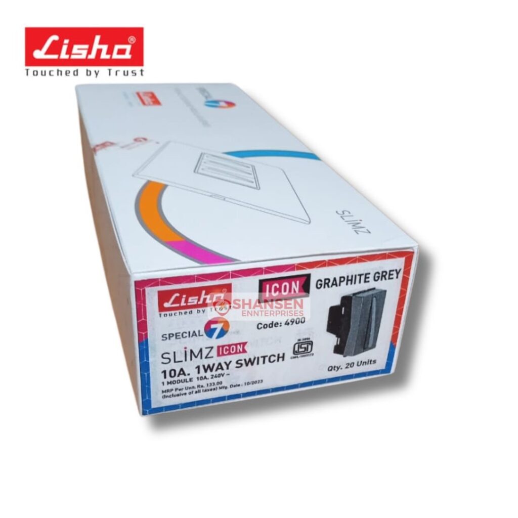 Lisha 1 Module 10A 1 Way Switch - Fuses and contactors