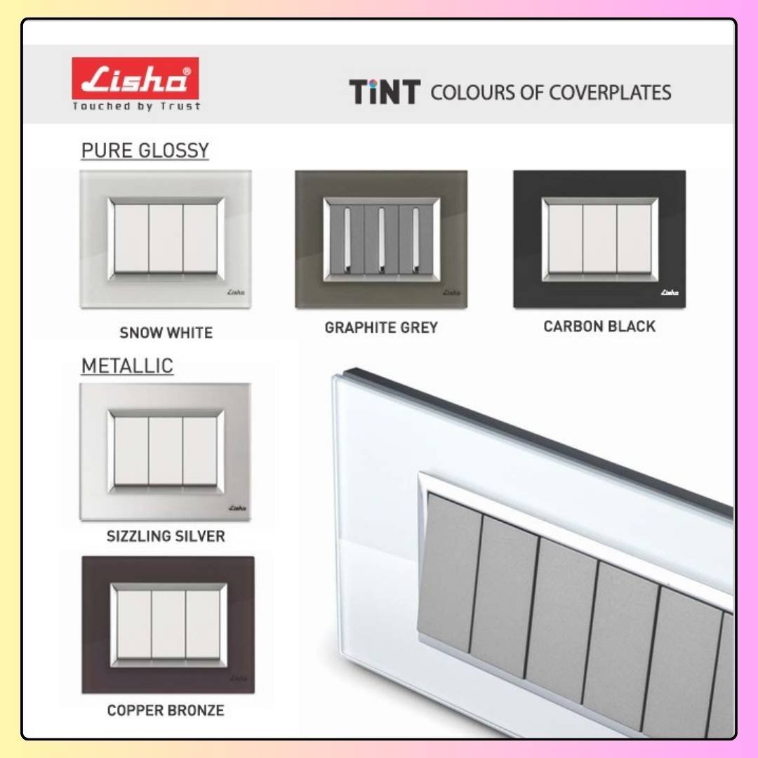 Lisha TiNT 2 Module Glass Cover Plate - Shansen Enterprises