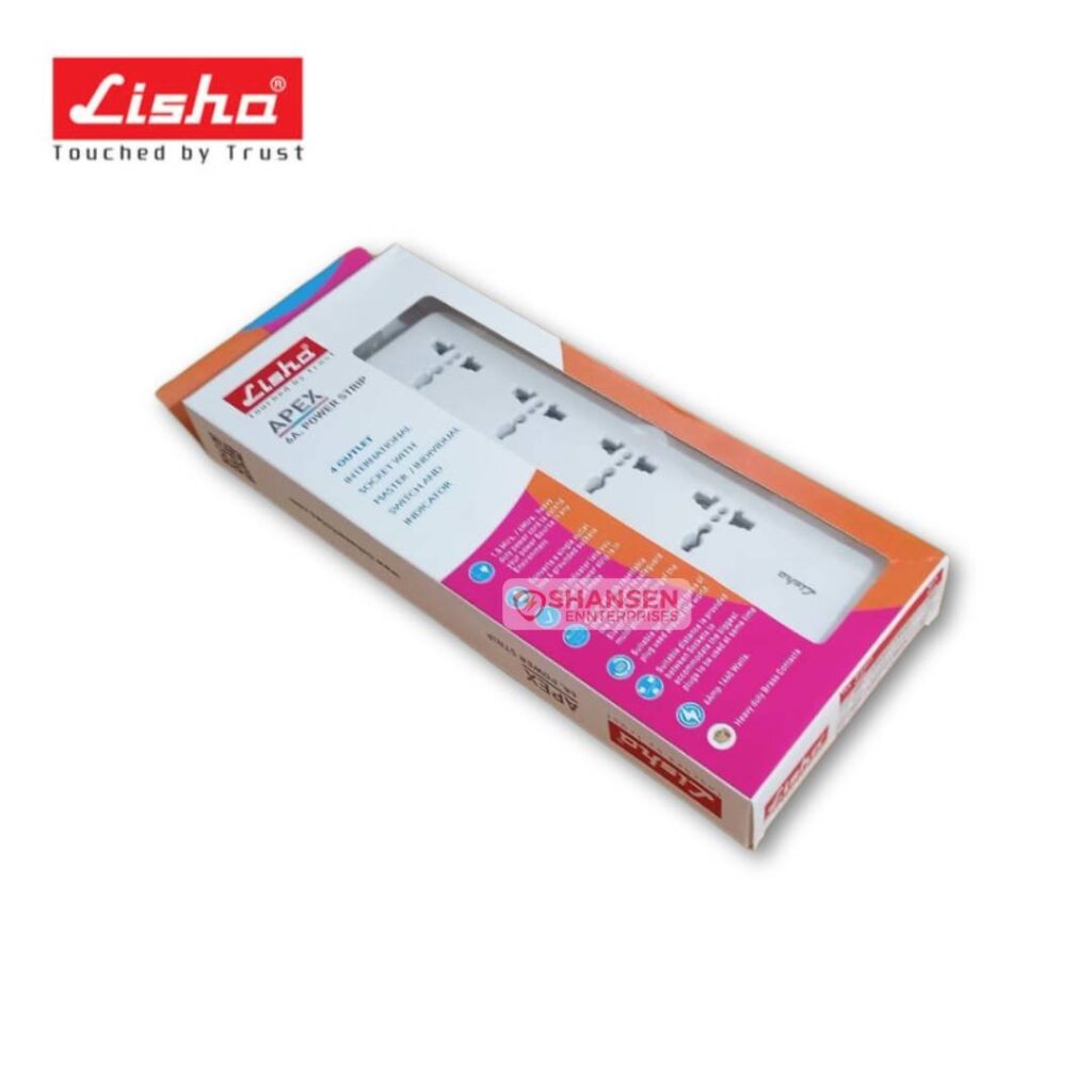 Lisha Power Strip with 4 Mtr Power cord - Fuses and contactors