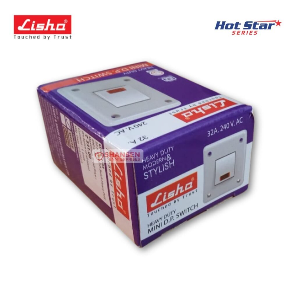 Lisha 32A 1 Way Mini D.P Switch HD - Shansen Enterprises