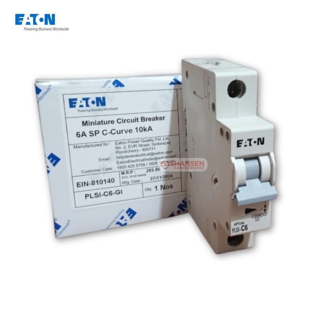 Eaton PLSI-C6-GI 6A C-Curve MCB - Fuses and contactors