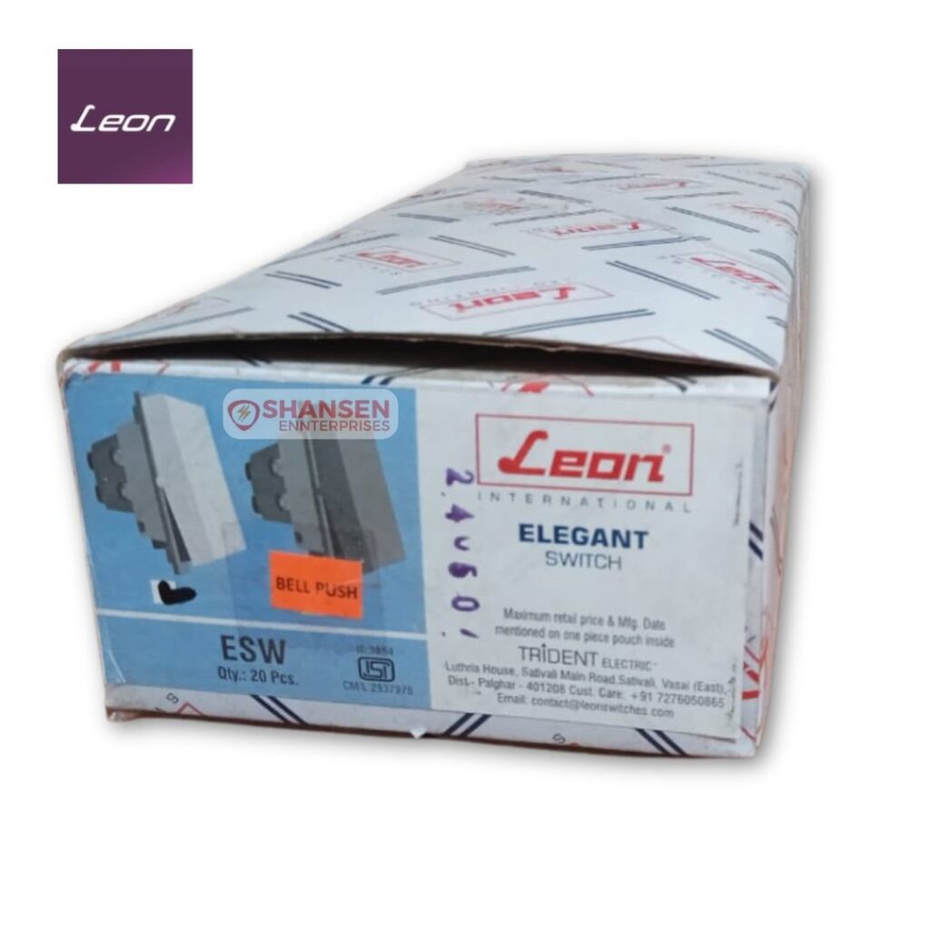 Leon White Elegant Bell Push - Fuses and contactors