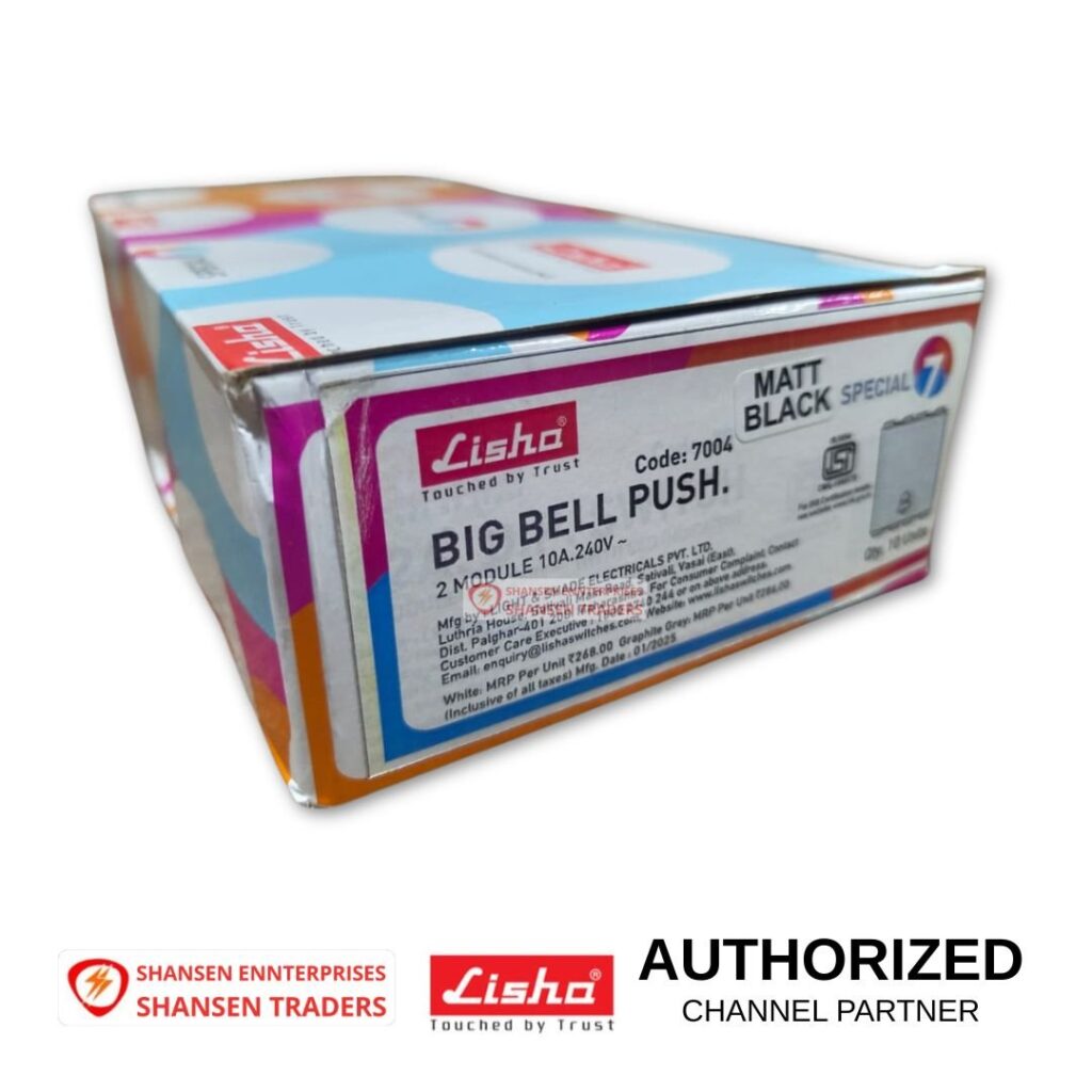 Lisha Matt Black Big Bell Push – Shansen Ennterprises