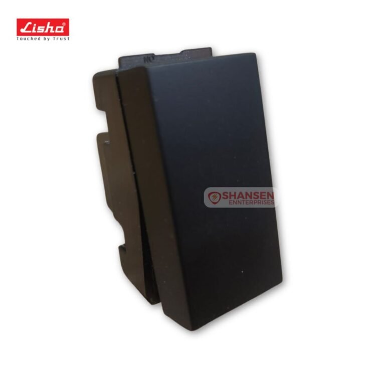 Lisha Matt Black 10A 1 Way Switch - Fuses and contactors